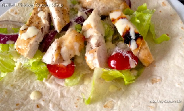 Grilled Chicken Caesar Salad Wrap – Jamie Cooks It Up | Caesar's Girl